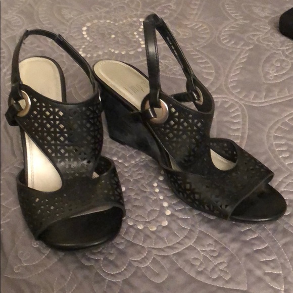 Impo | Shoes | Impo Black Wedge Shoes | Poshmark